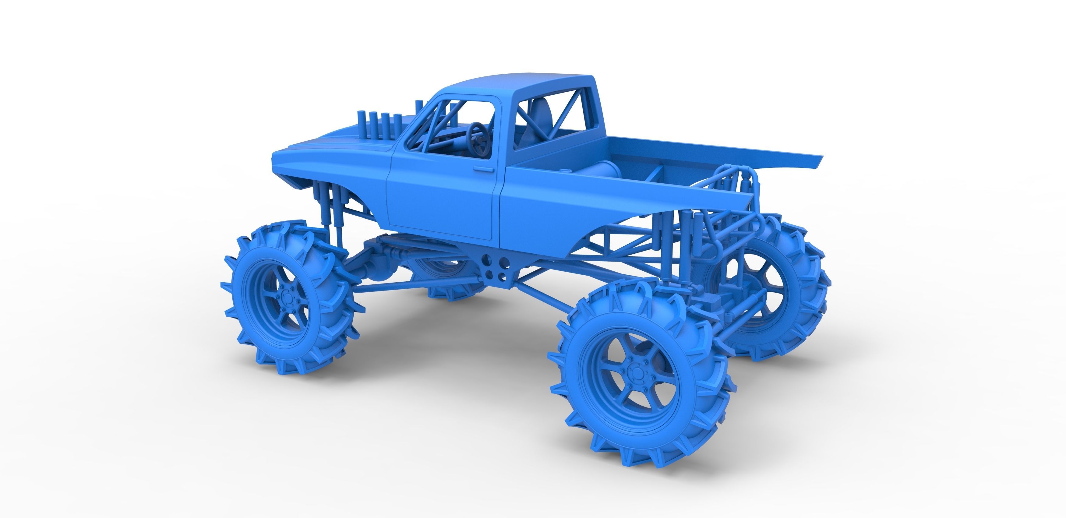 Diecast Mud truck 2 Scale 1 to 25 3D model 3D printable | CGTrader