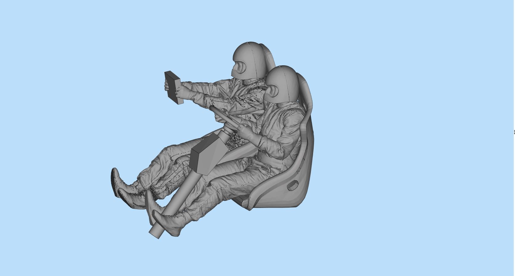 3D print ready Pilot Rally race car male Racing Driver 3D model 3D ...