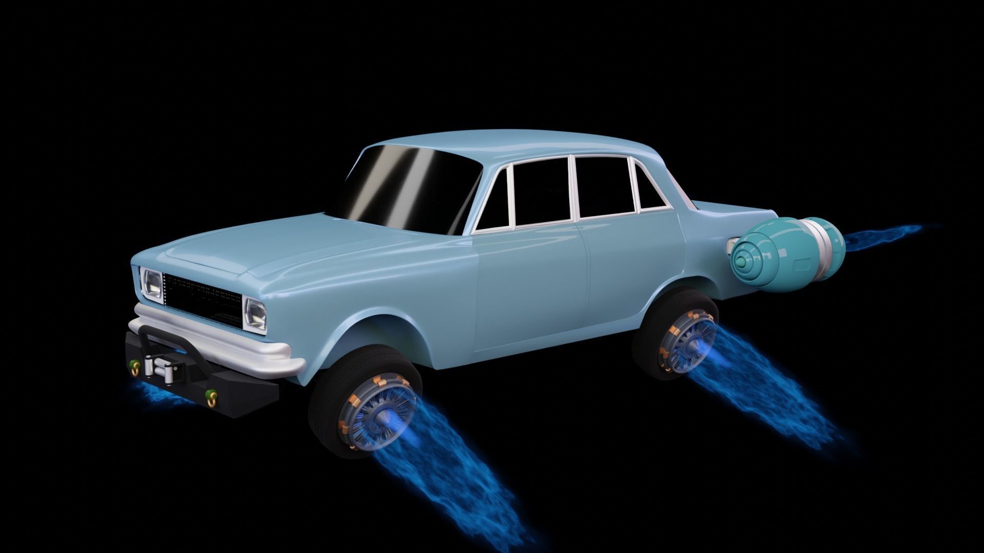SCI-Fi flying car 3D model rigged | CGTrader