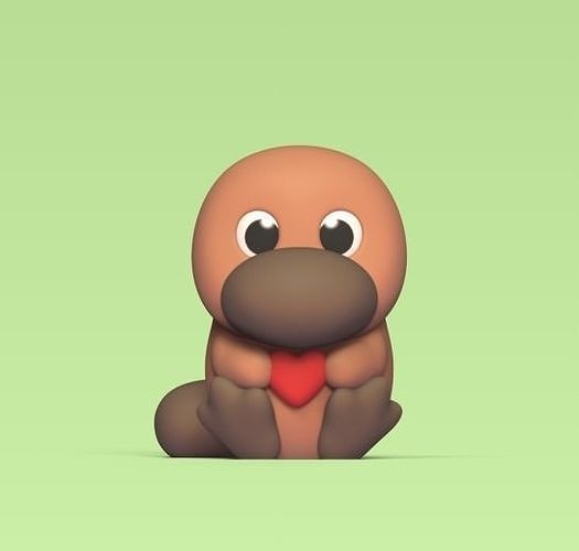 Platypus Heart 3D model 3D printable | CGTrader