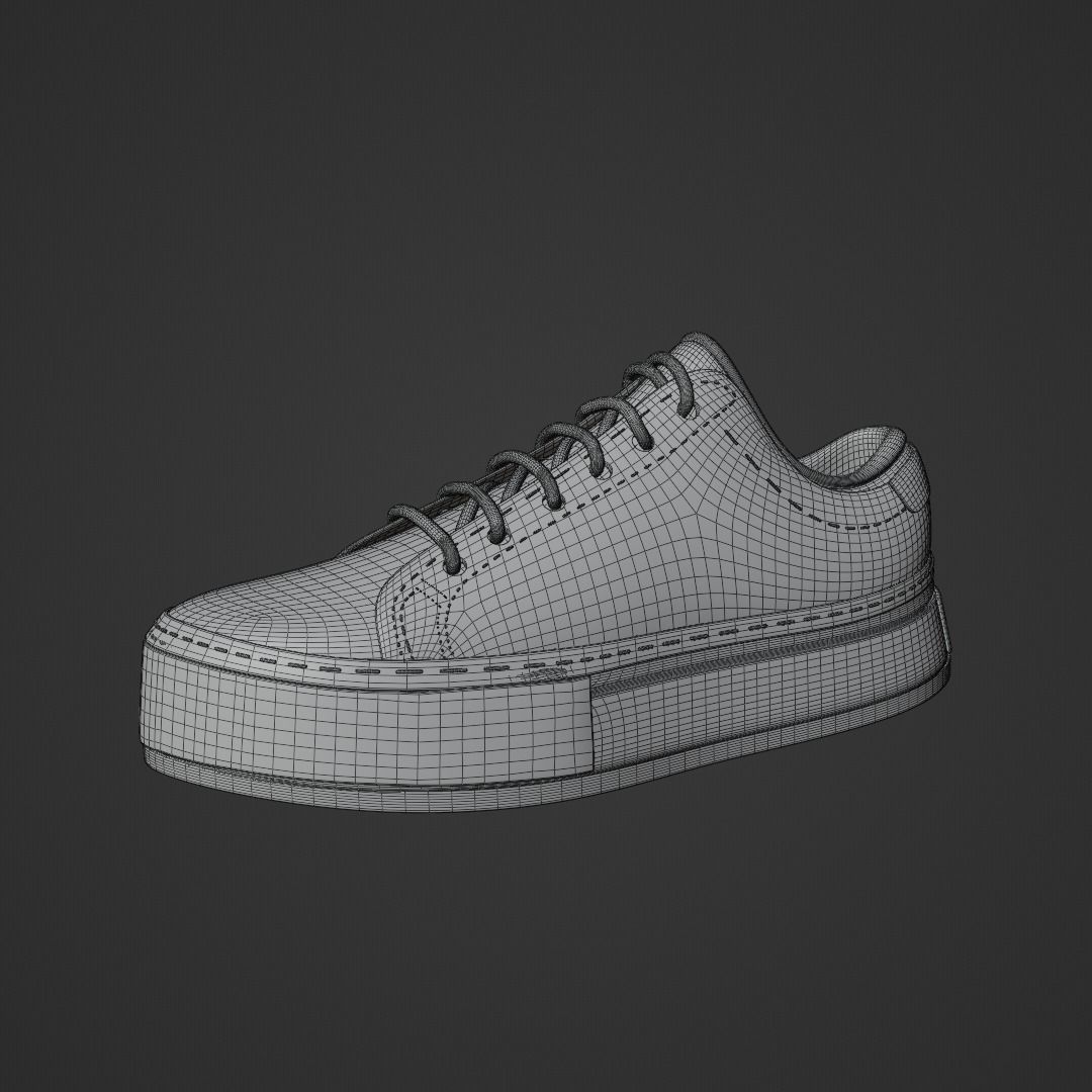 Low Top Sneaker free 3D model | CGTrader