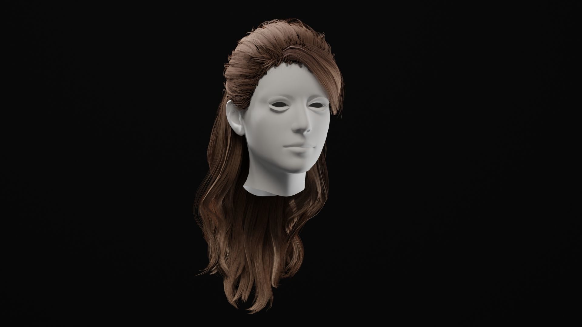 Realistic Female Hair 3D model | CGTrader