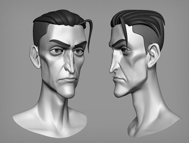 Cartoon male character Patrick base mesh 3D model | CGTrader