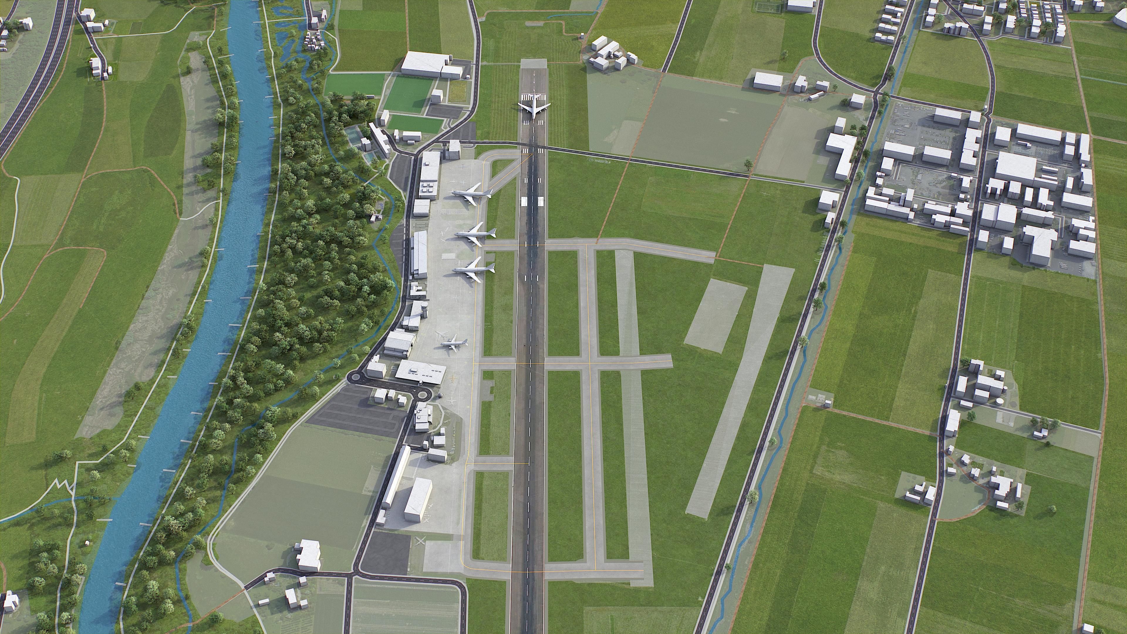 3D model Bern Airport VR / AR / low-poly | CGTrader
