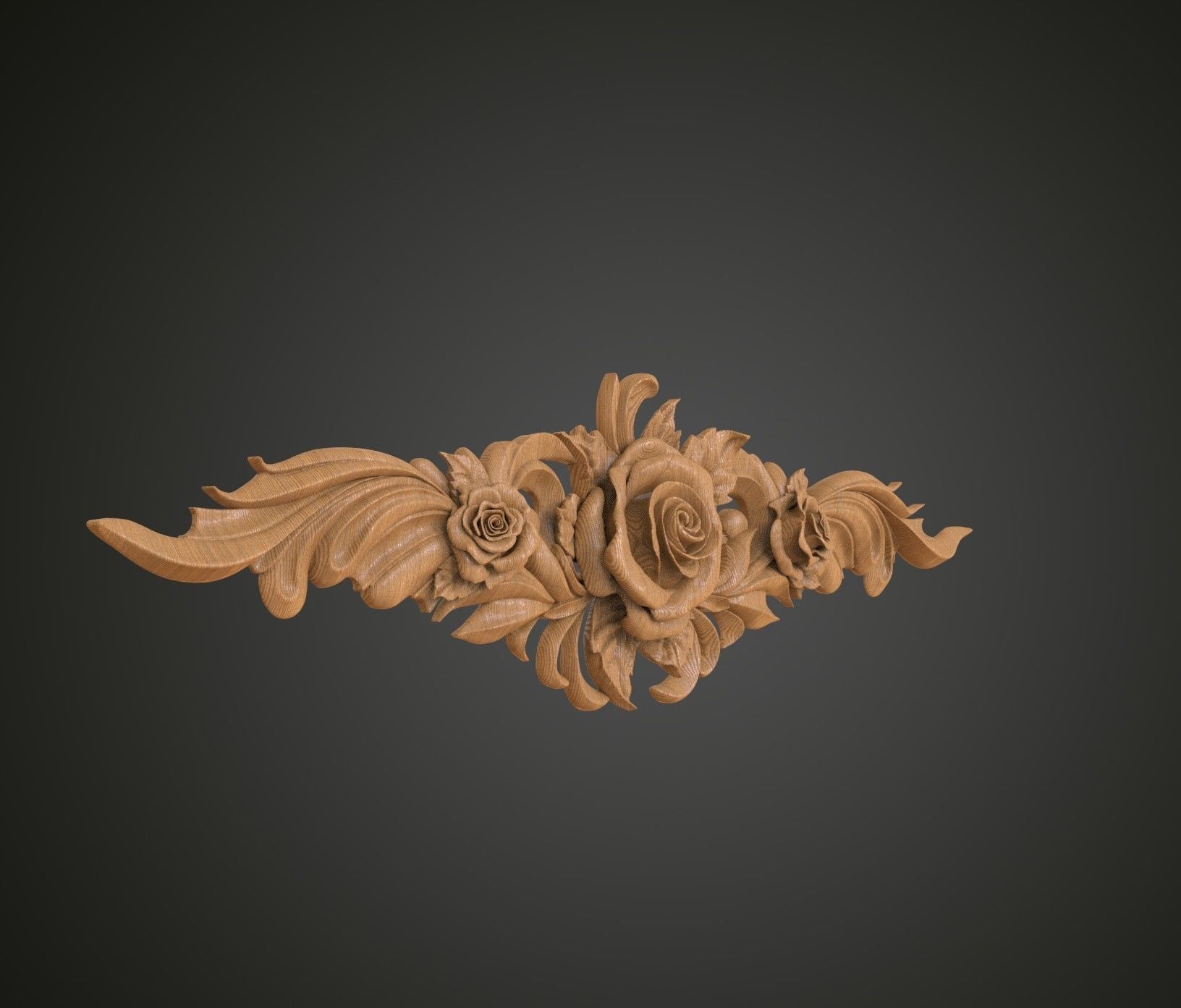 Rose fretwork 3D model 3D printable | CGTrader