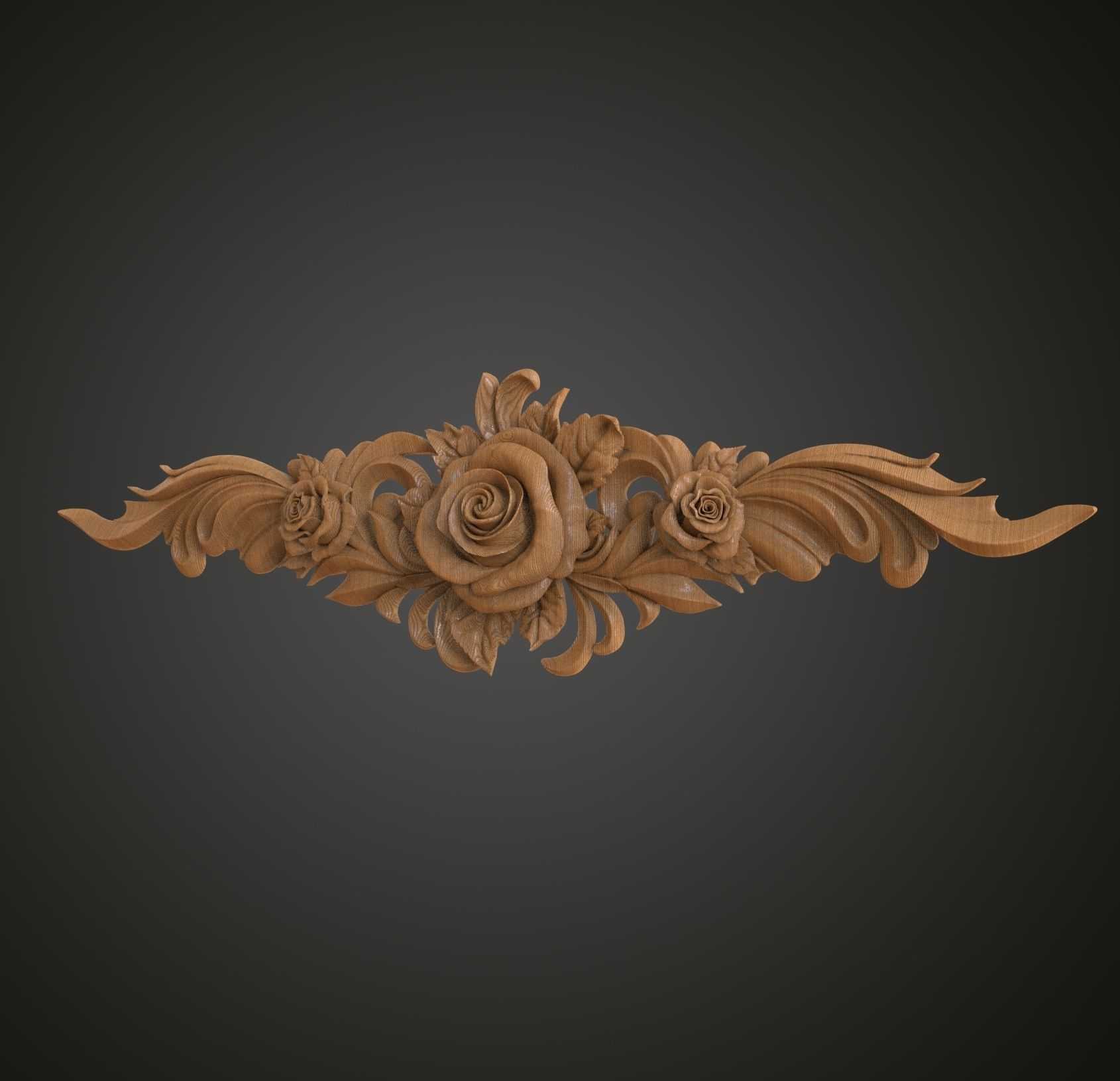 Rose fretwork 3D model 3D printable | CGTrader