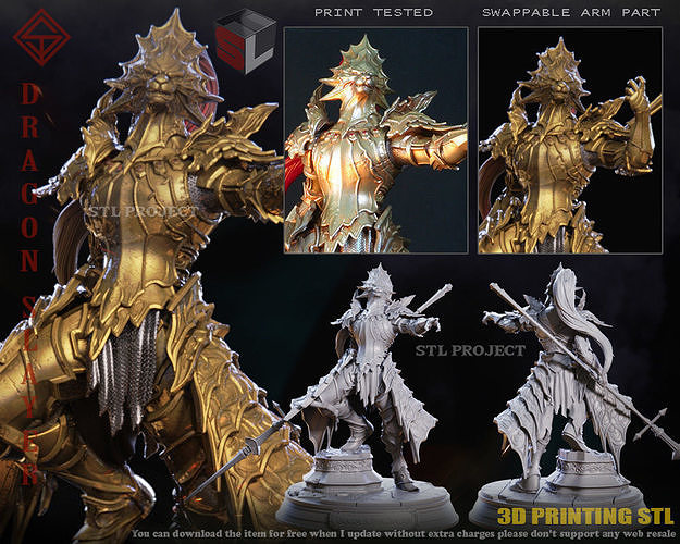 Dragon Slayer 3D model 3D printable | CGTrader