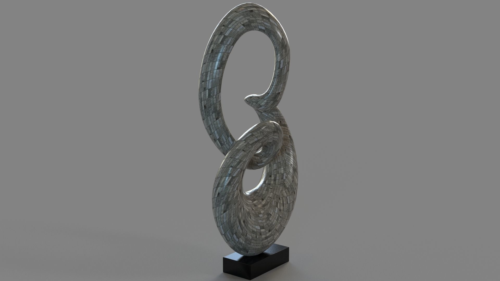 Abstract Polystone Loop Sculpture 3D model | CGTrader