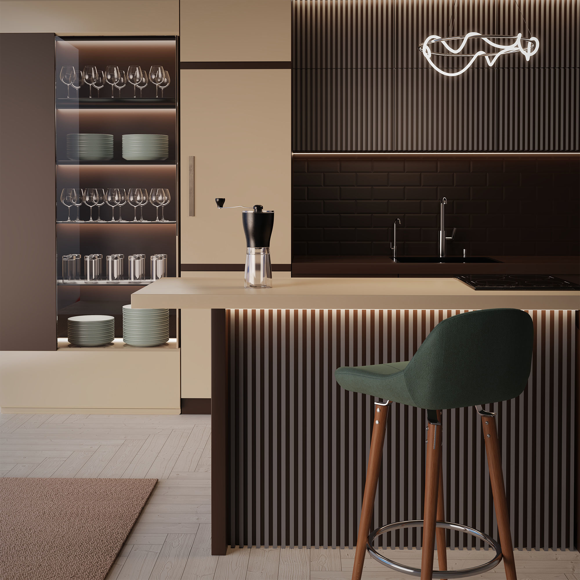 Interior Kitchen Scene 01 3D model | CGTrader