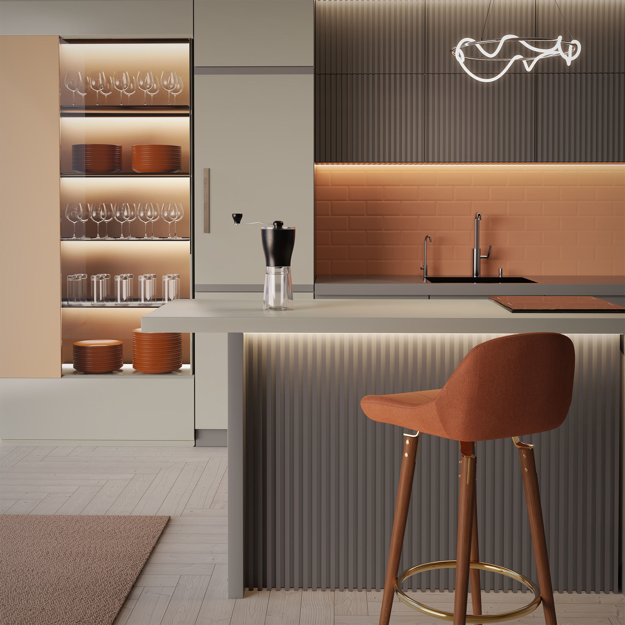 Interior Kitchen Scene 01 3D model | CGTrader