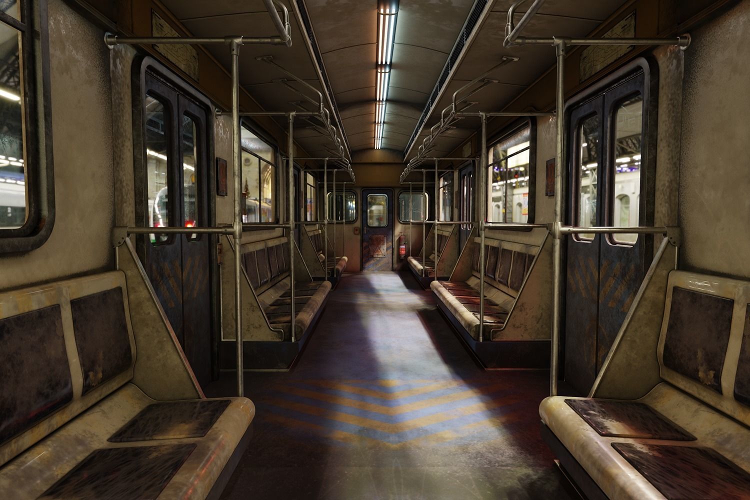 Subway Car Interior 3D model | CGTrader