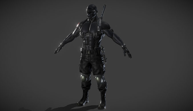 3D model Ninja Dark Soldier VR / AR / low-poly | CGTrader