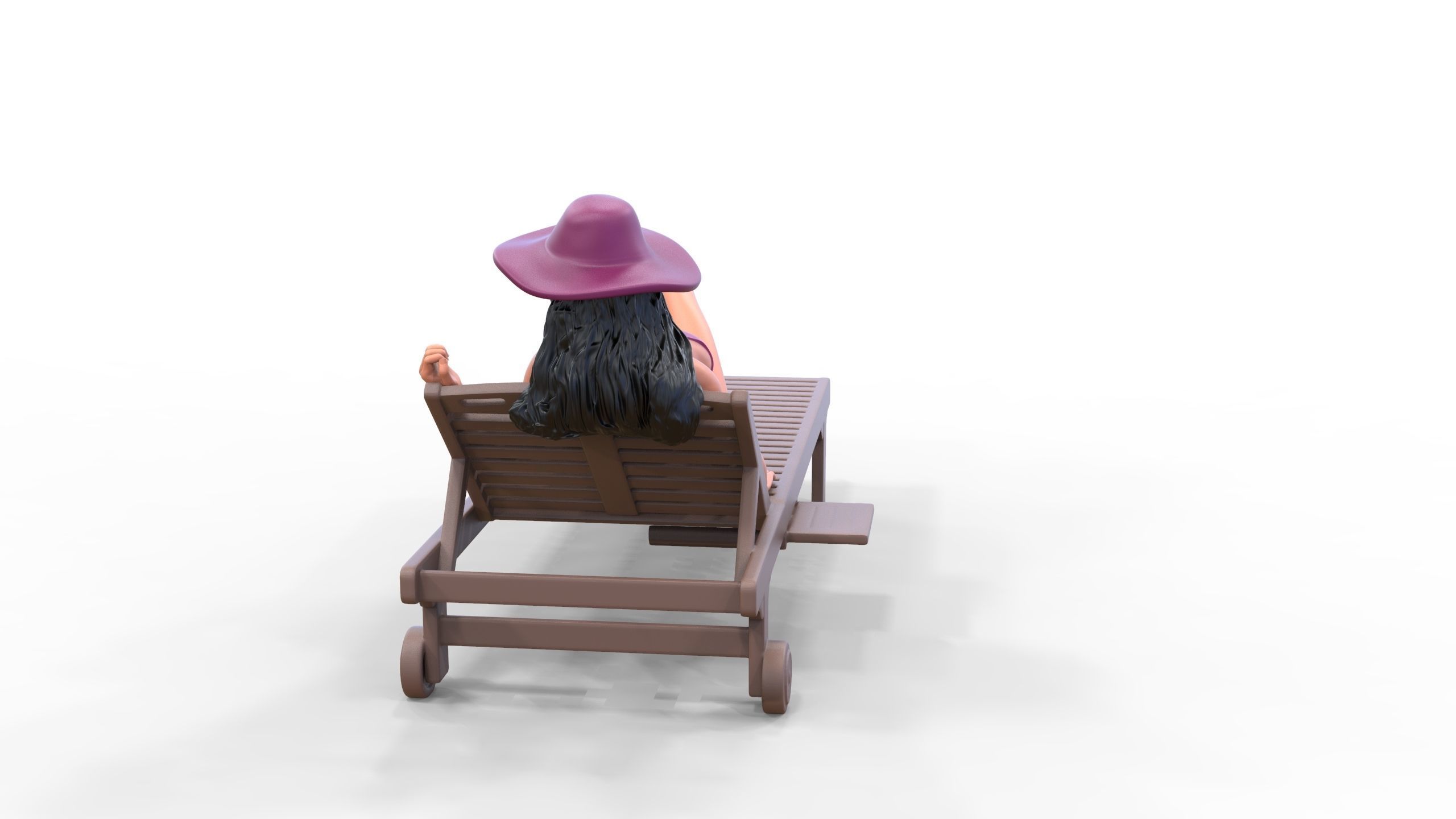 N3 Chillout woman Sunbathing 3D model 3D printable | CGTrader