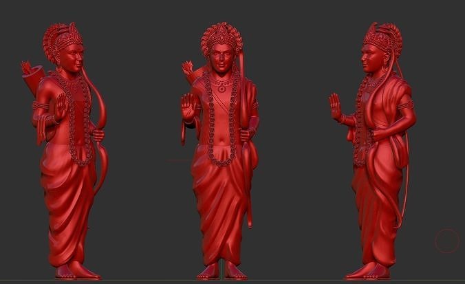 Indian God Ram 3D model 3D printable | CGTrader