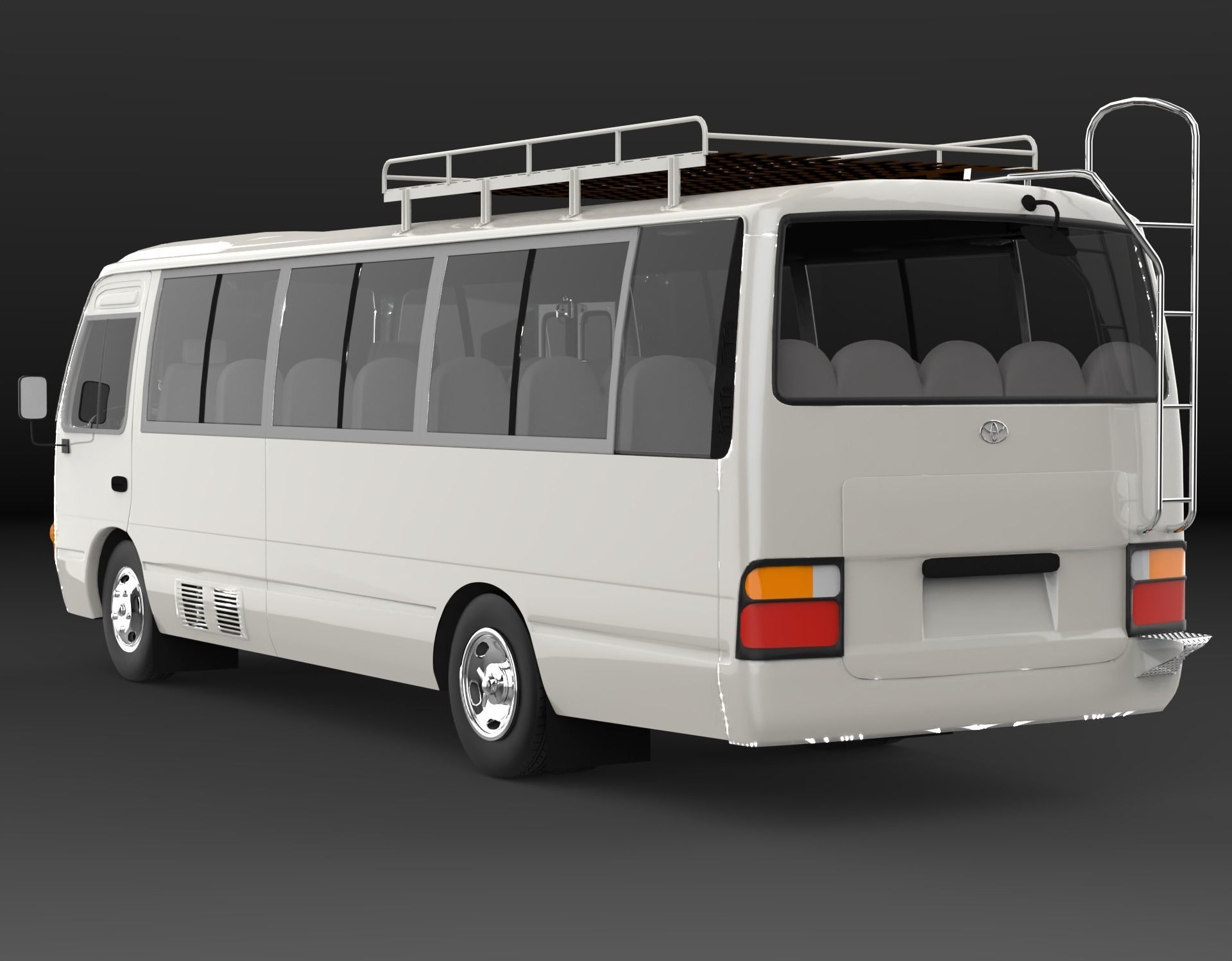 3D model TOYOTA COASTER VR / AR / low-poly | CGTrader