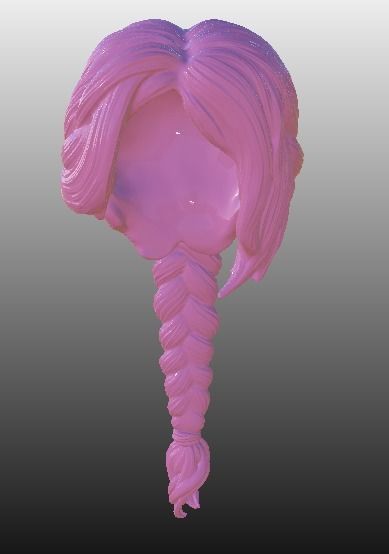 pink hair 3D model | CGTrader