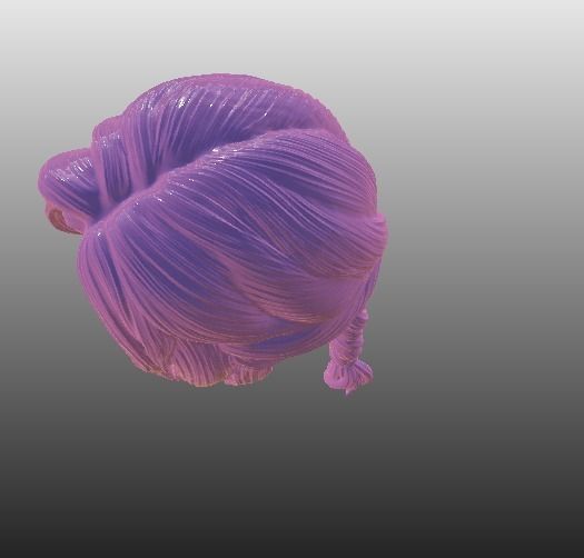 pink hair 3D model | CGTrader