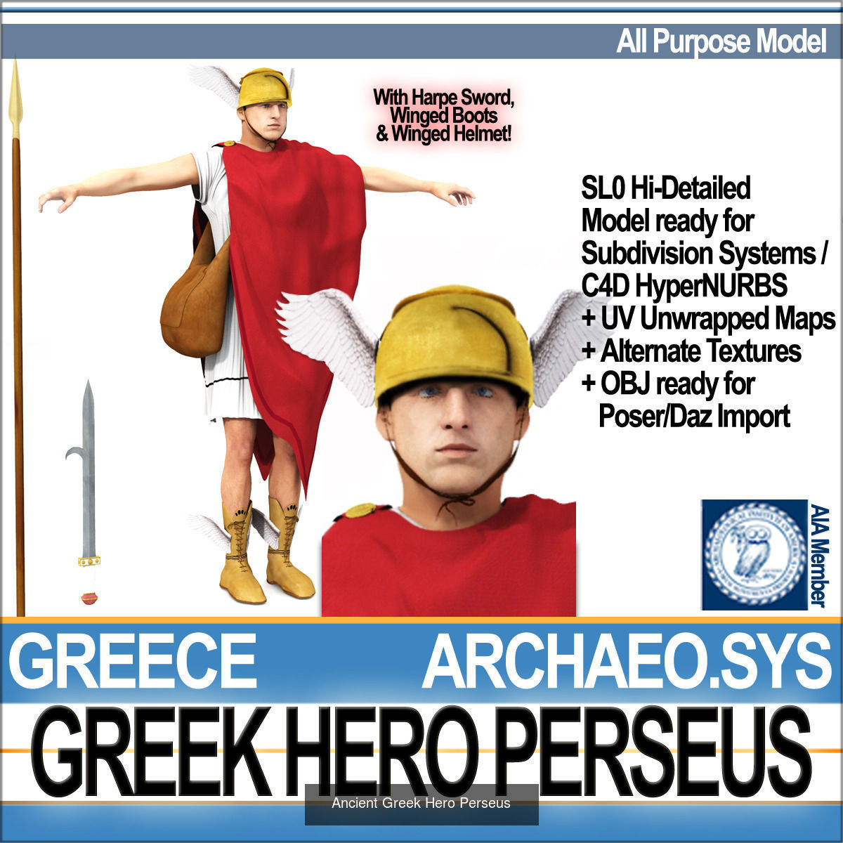 Ancient Greek Characters 3D Model Collection | CGTrader