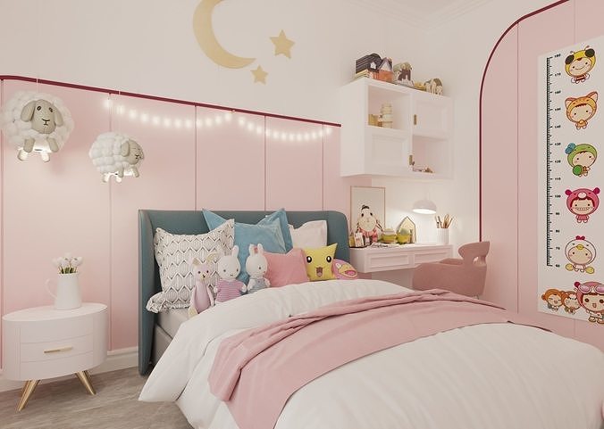 GIRLS ROOM DESIGN 3D MAX 3D model | CGTrader