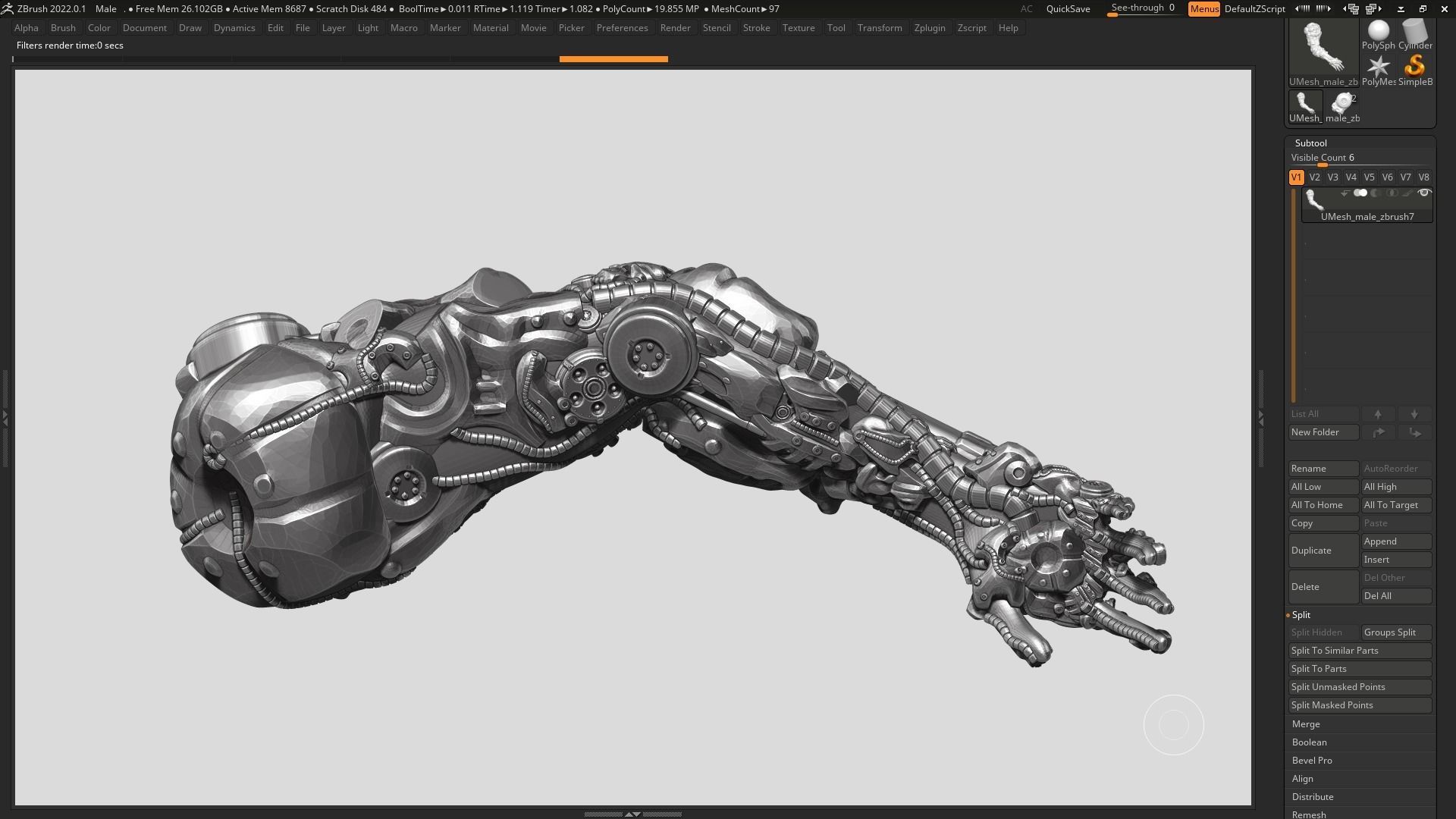 robot hand a03 3d print model 3D model 3D printable | CGTrader
