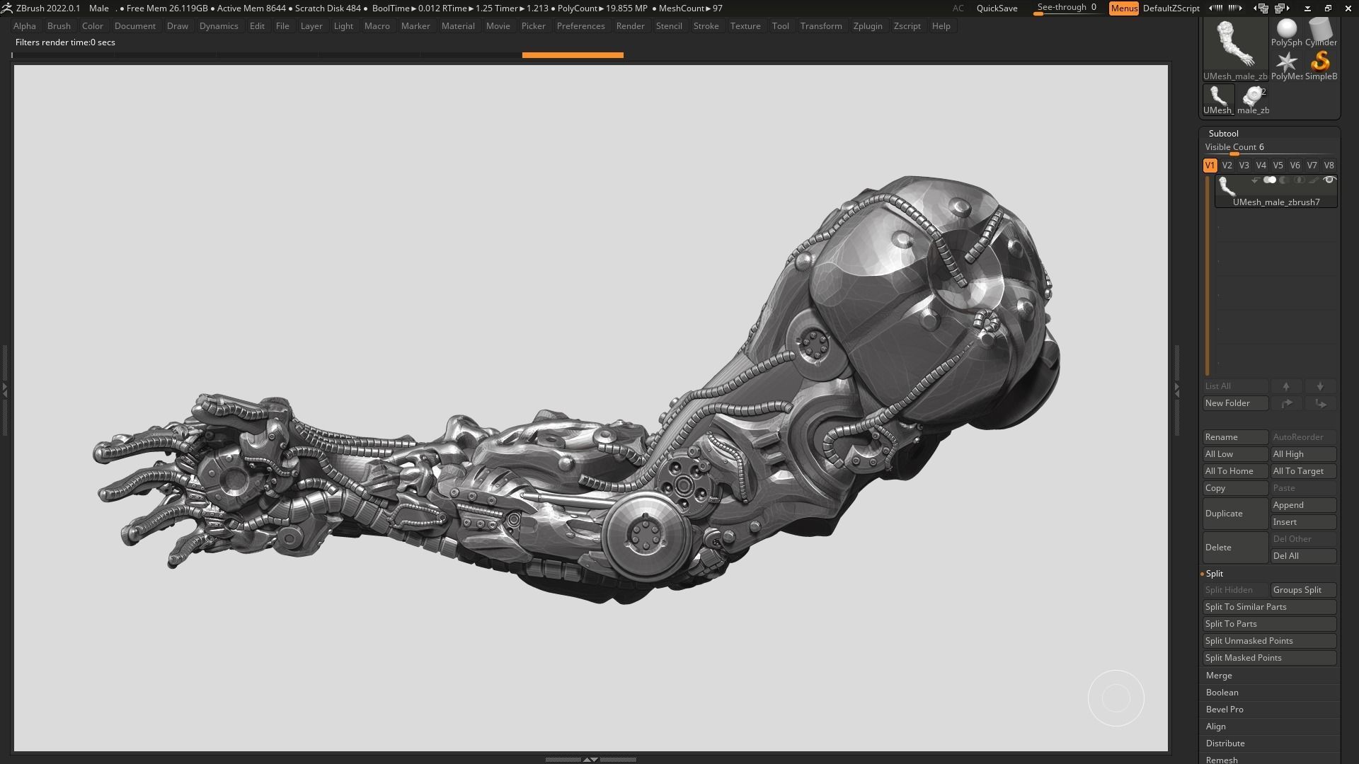 robot hand a03 3d print model 3D model 3D printable | CGTrader