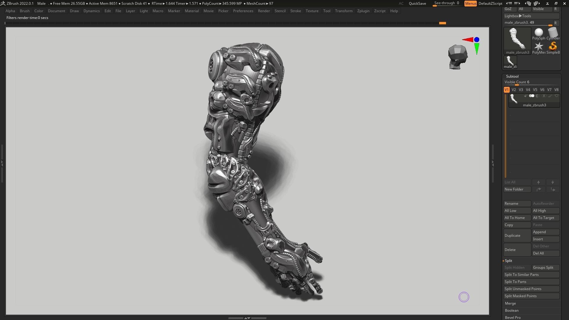 robot hand a03 3d print model 3D model 3D printable | CGTrader