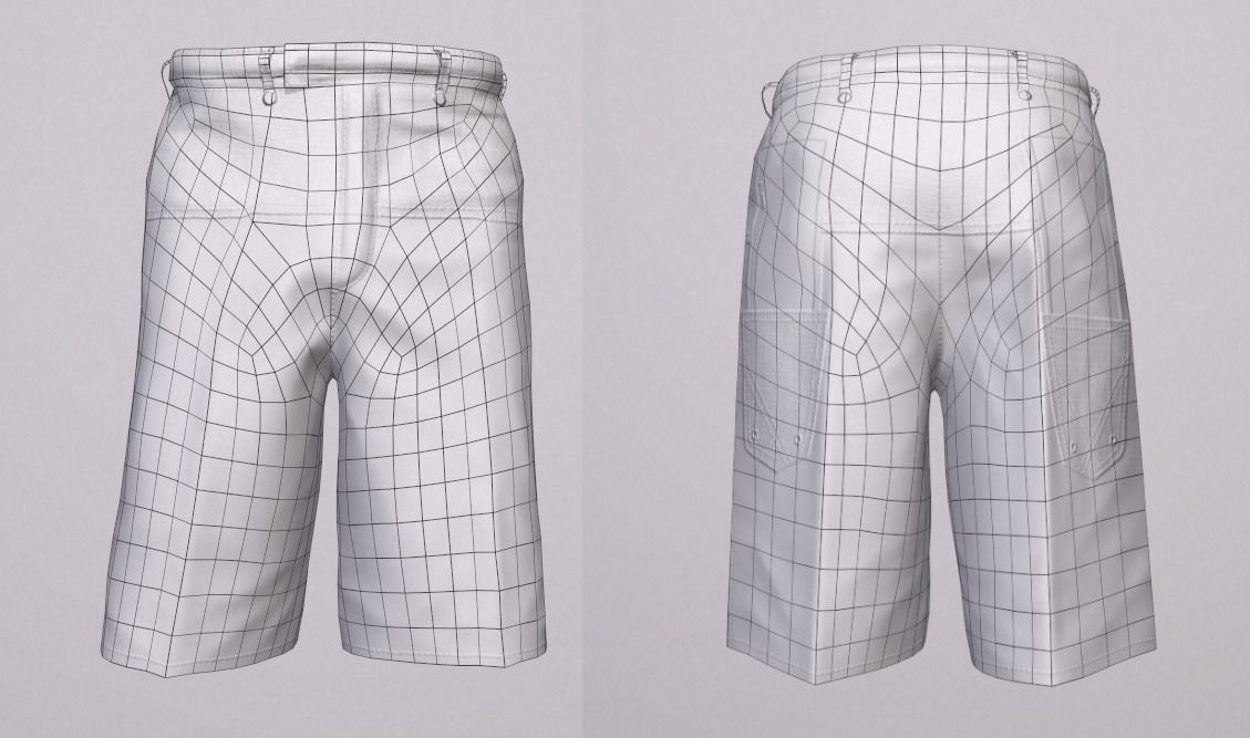 3D model Shorts VR / AR / low-poly | CGTrader