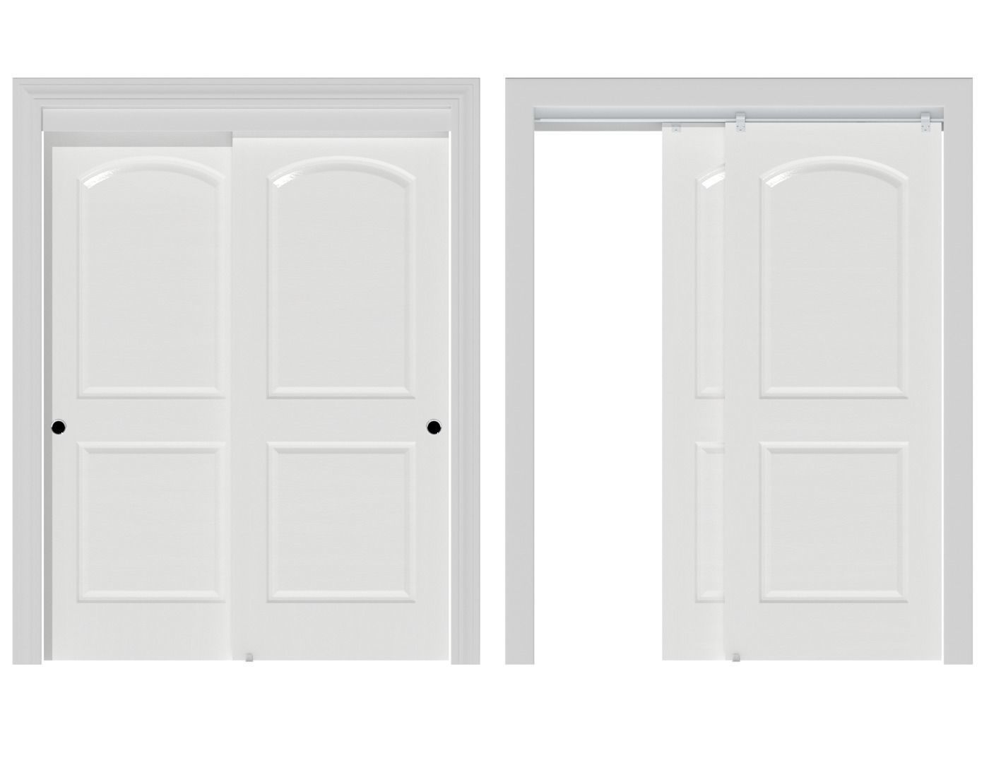 3D model Home Interior Sliding Closet Doors Pack High Poly Low Poly VR ...