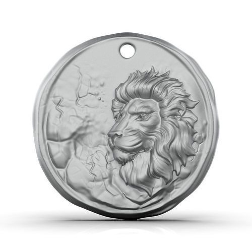 Zodiac Leo Coin Pendant 3D model 3D printable | CGTrader