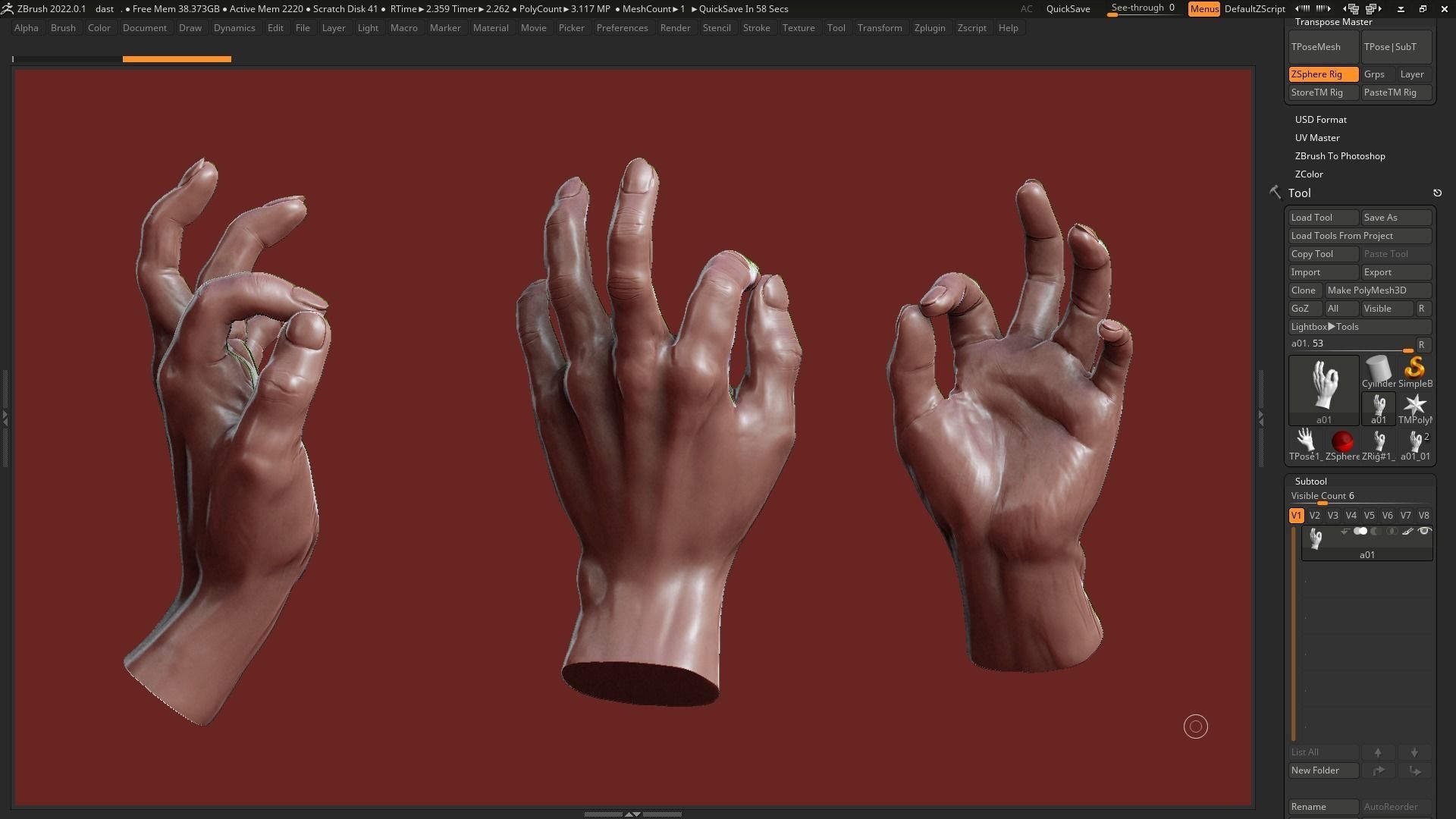 Hand pose 08 3d print model 3D model 3D printable | CGTrader
