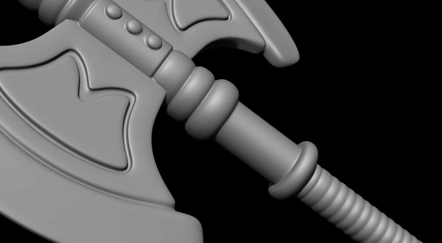 3D PRINTABLE HE-MAN AXE AND POWER SWORD - 1982 - HEMAN WEAPON 3D model ...