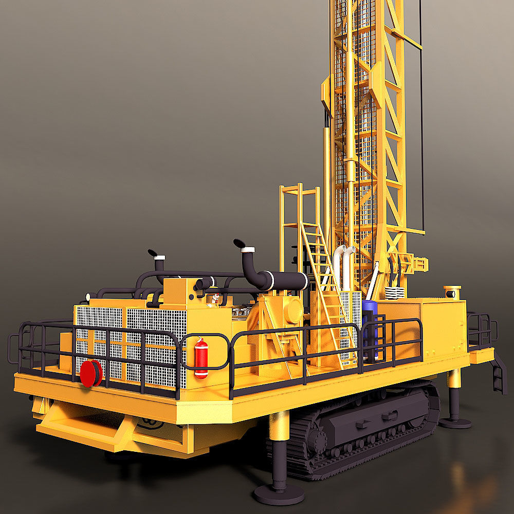 Rotary Drilling Rig 3D model | CGTrader