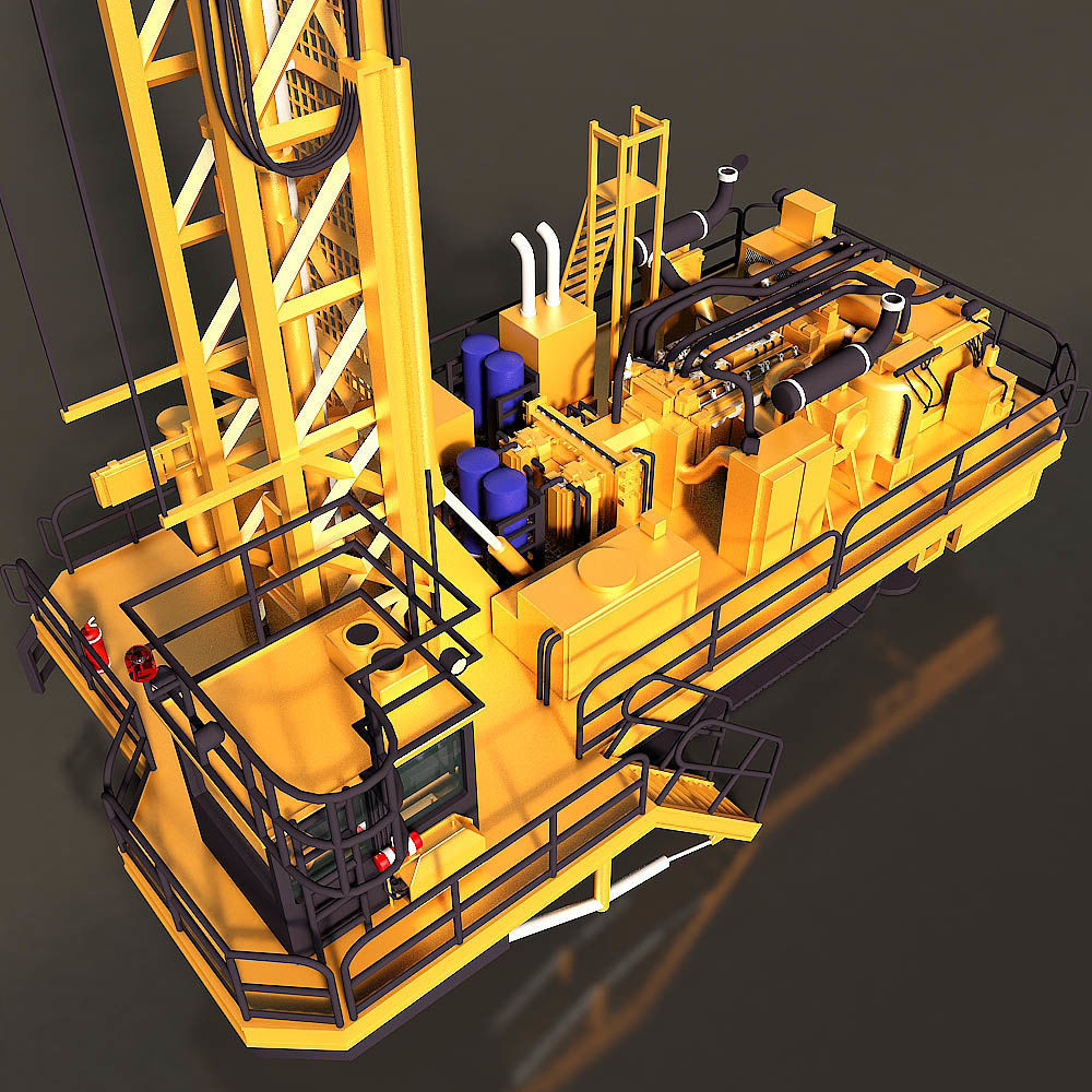 Rotary Drilling Rig 3D model | CGTrader