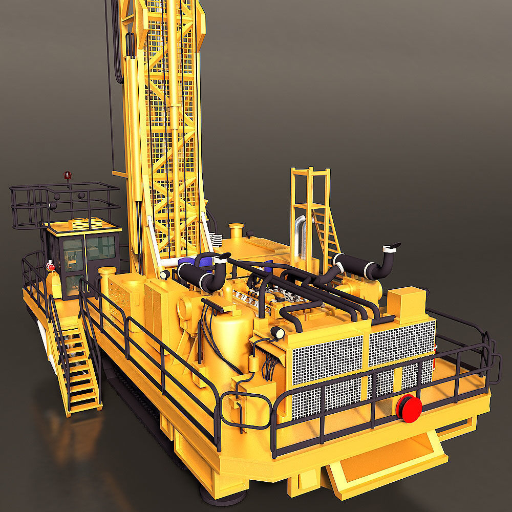 Rotary Drilling Rig 3D model | CGTrader