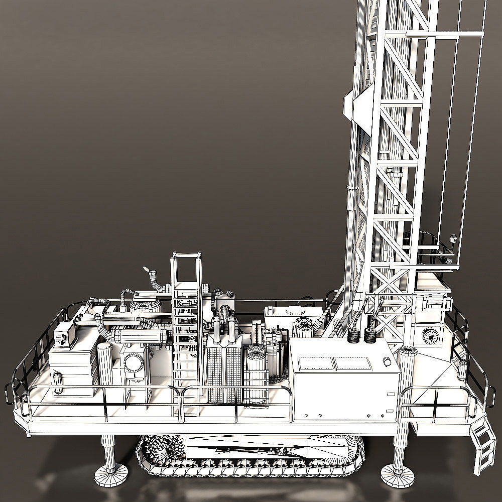 Rotary Drilling Rig 3D model | CGTrader