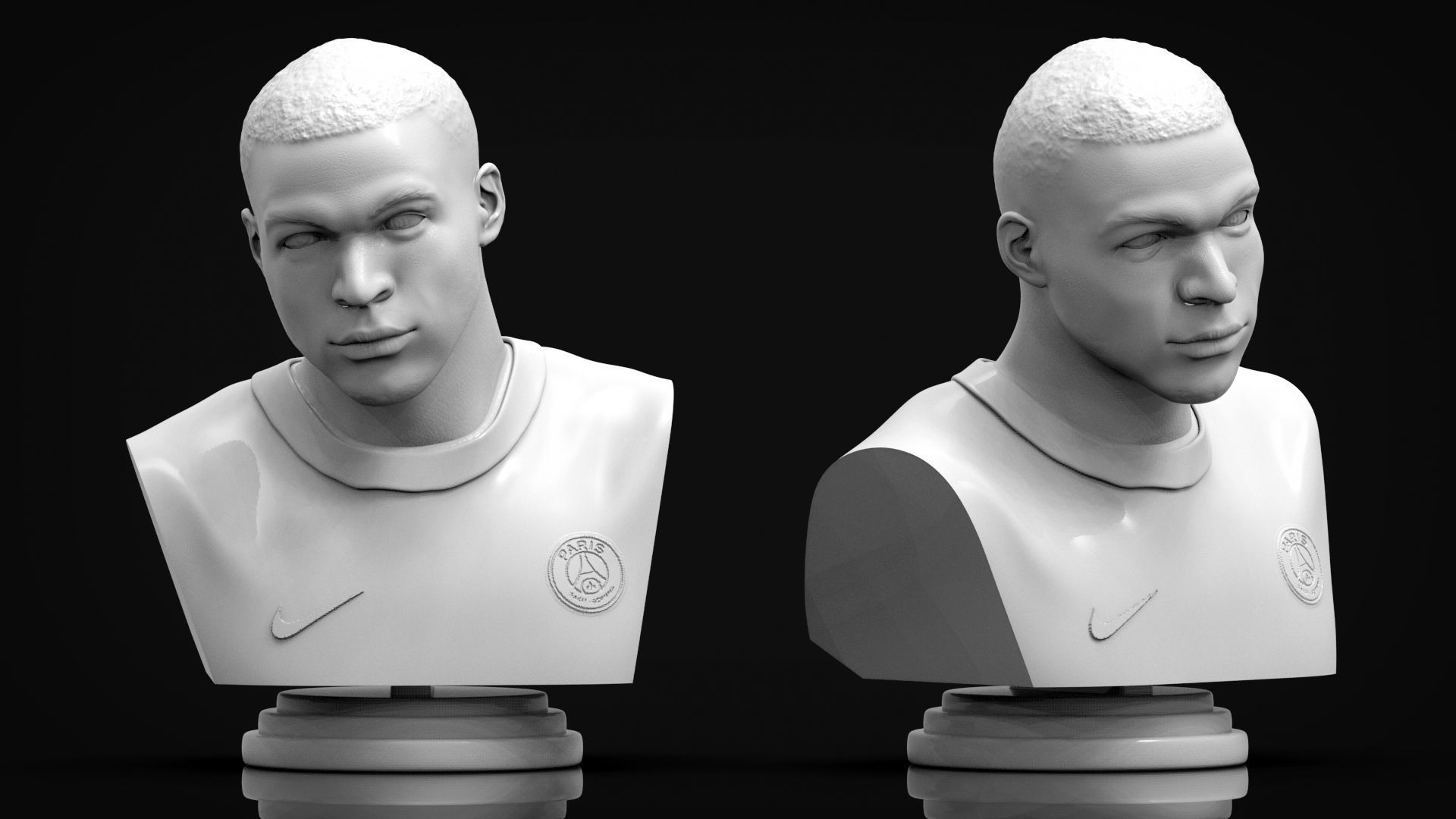 Kylian Mbappe 3D Printable Bust 3D model 3D printable | CGTrader