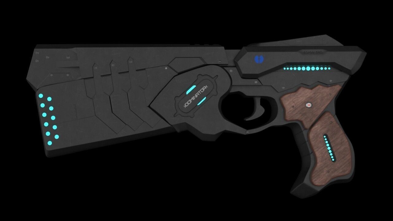 3D model Dominator gun with lights VR / AR / low-poly | CGTrader