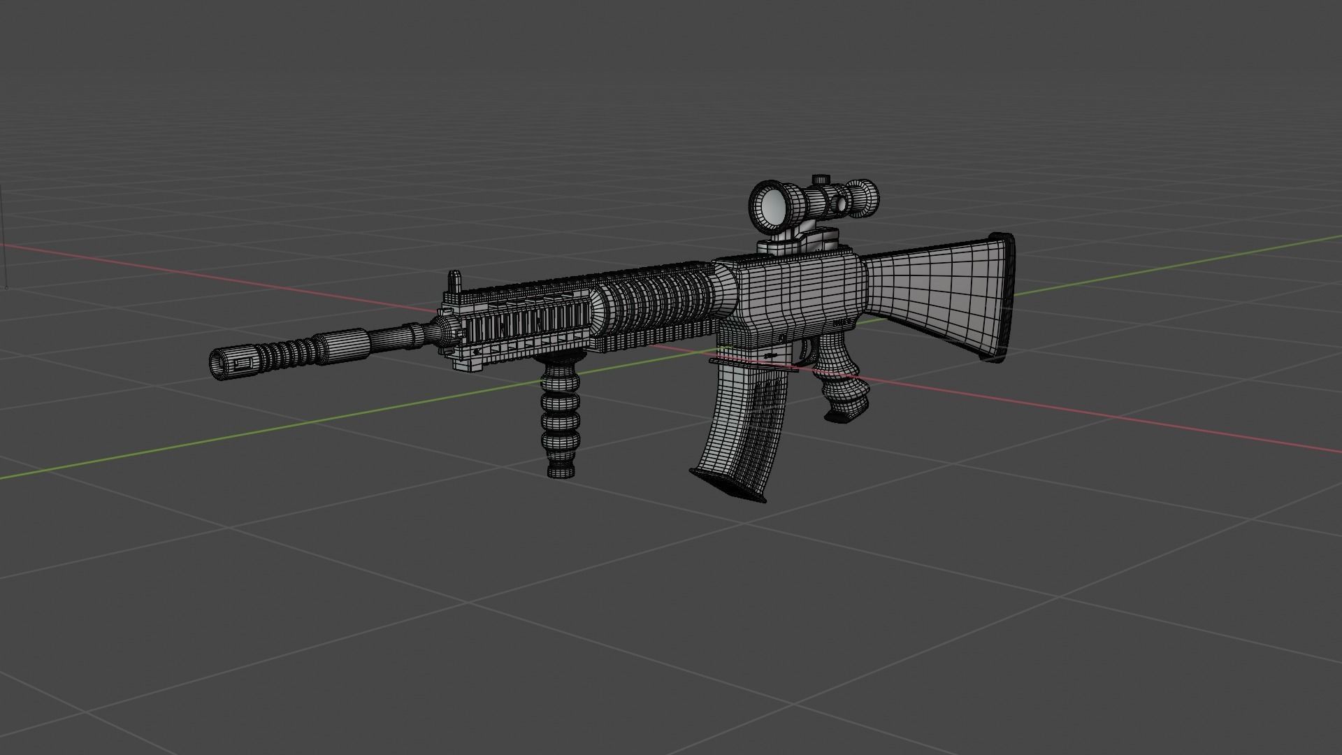 M416 3D Model ak - rifle free VR / AR / low-poly 3D model | CGTrader