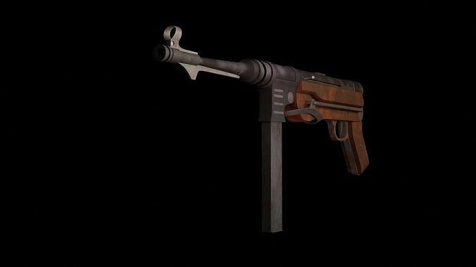 3D model GUN - Model and Texture High poly 3d model VR / AR / low-poly ...