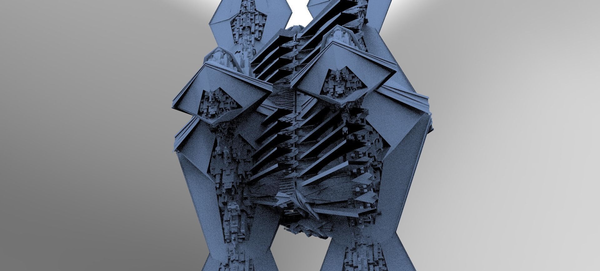 Sci-Fi Egyptian Floating Monolith temple 7 3D model | CGTrader