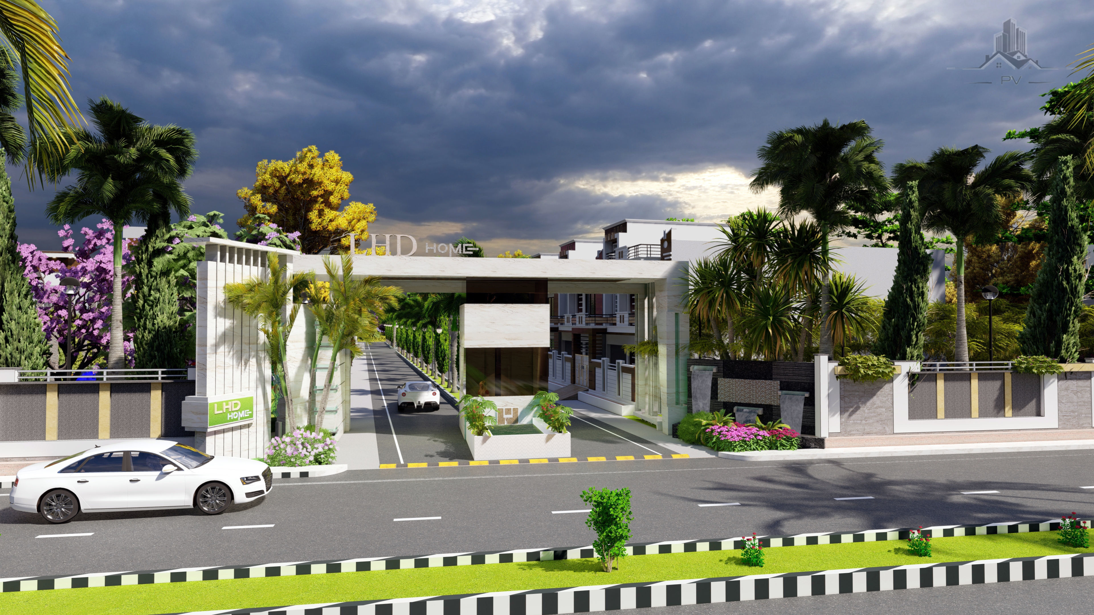 Row Houses Township 3D model | CGTrader