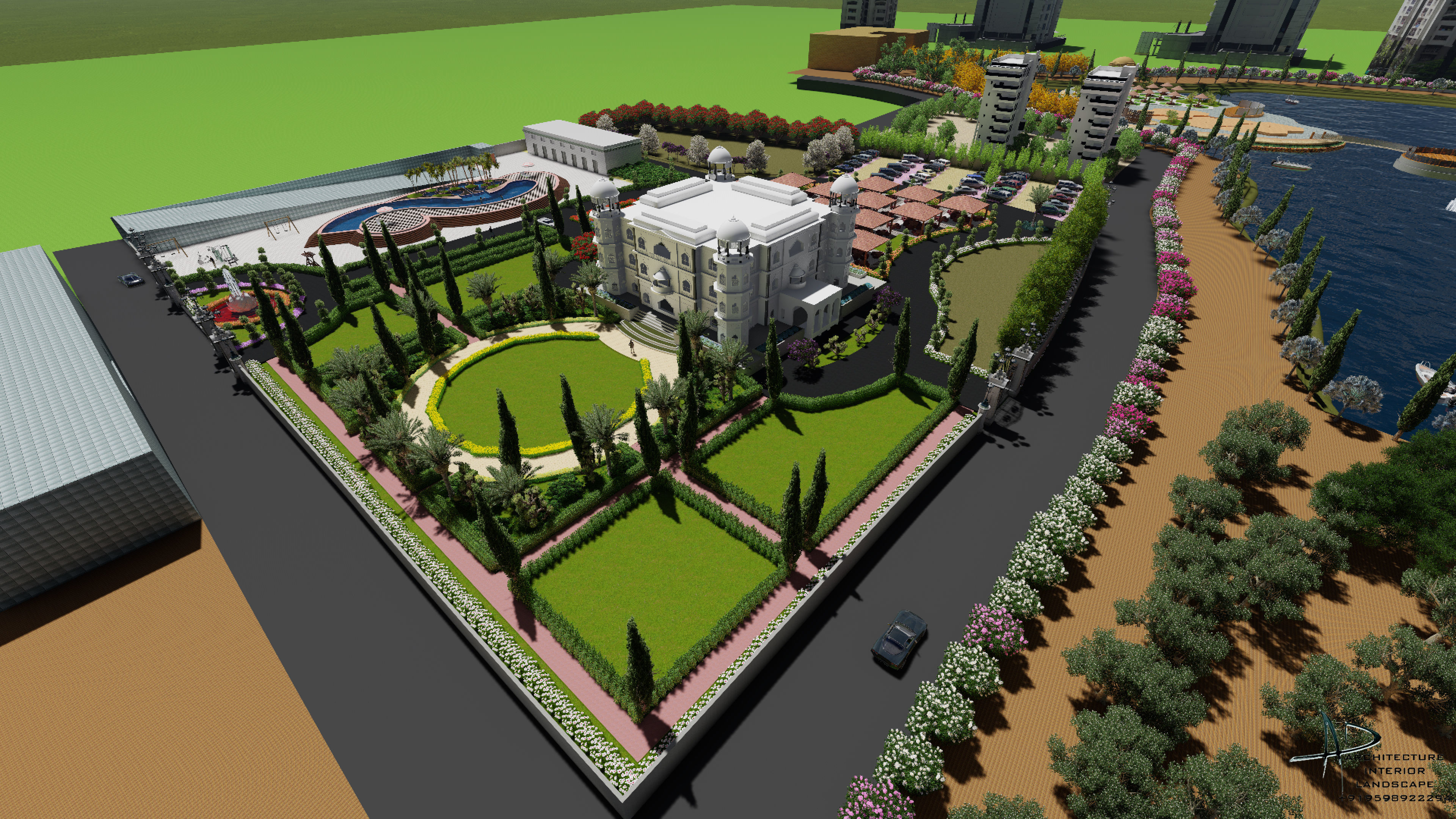 3D model Butler Palace Resort VR / AR / low-poly | CGTrader