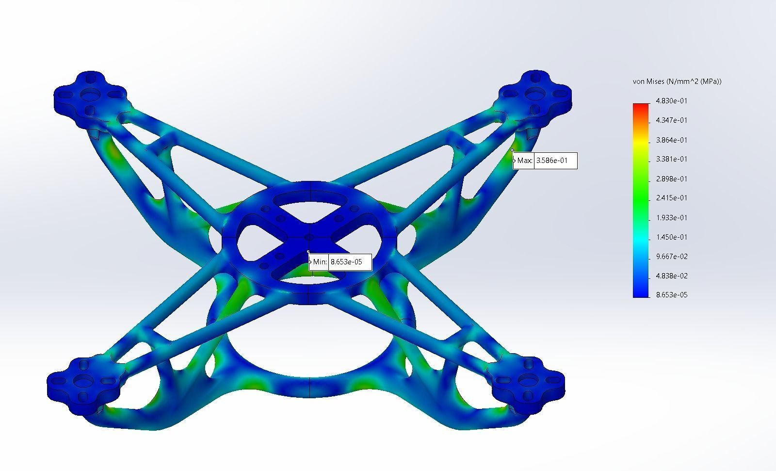 Optimal Quadrotor Frame 3D model 3D printable | CGTrader