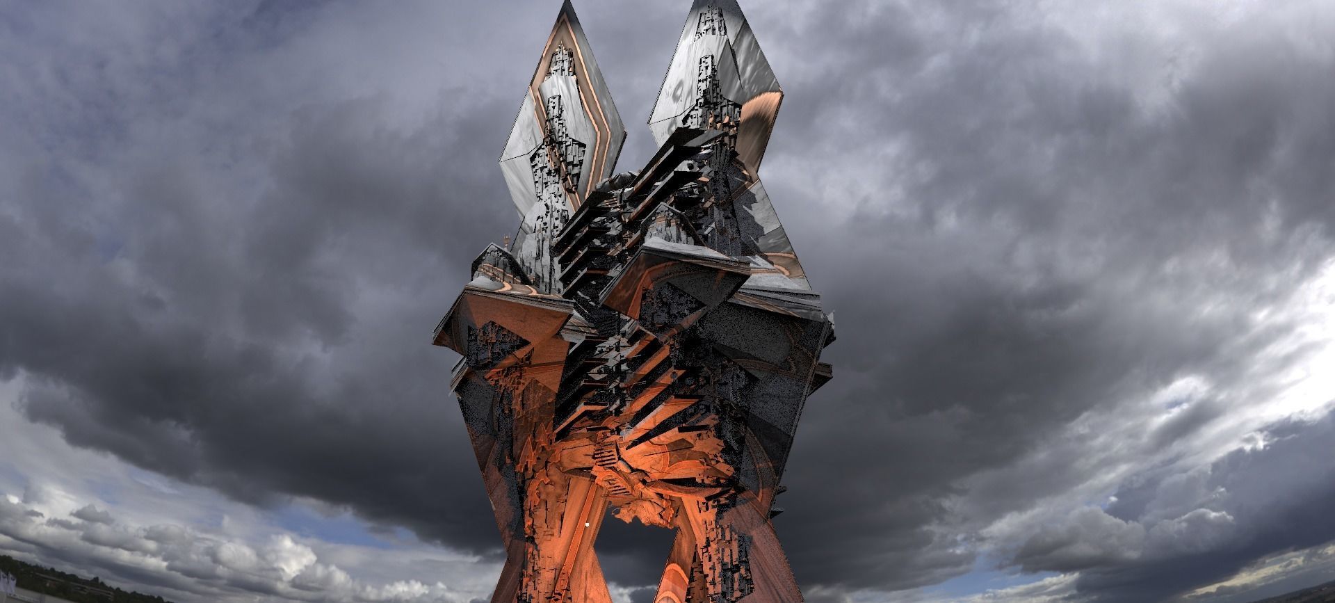 Sci-Fi Egyptian Alien Floating Monolith Huge 3D model | CGTrader