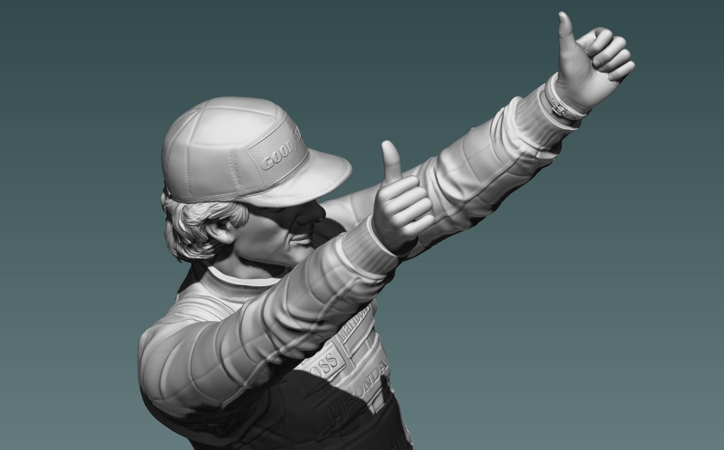 Ayrton Senna Legend 3D model 3D printable | CGTrader