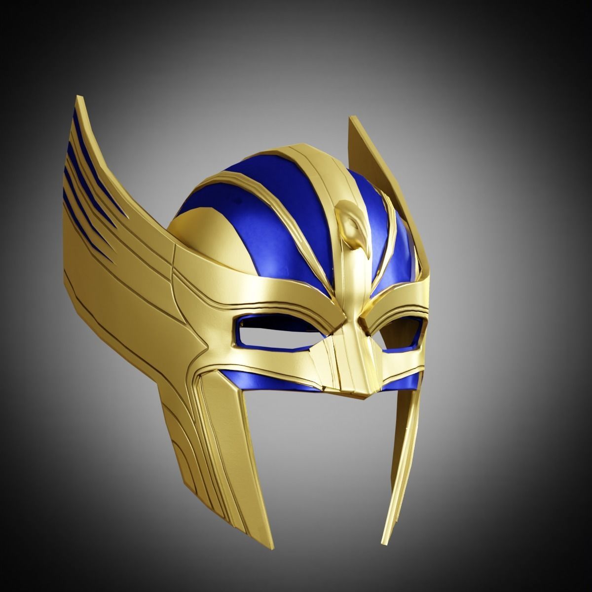 3D model Low poly Thor Helmet - Love and thunder VR / AR / low-poly ...