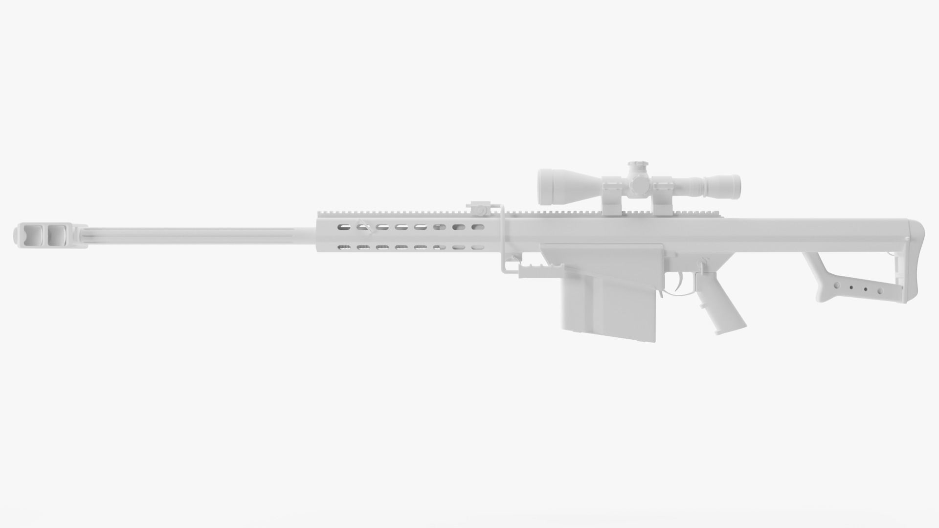 Barrett M82 Sniper Rifle 3D model | CGTrader