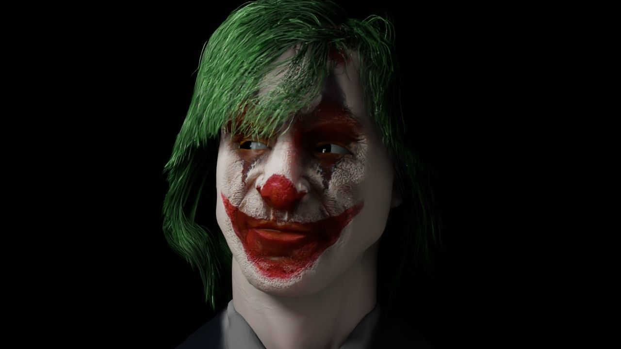 Joker Head rigged animated 3D model rigged | CGTrader