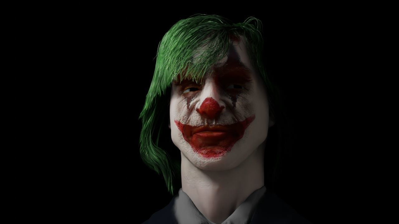 Joker Head rigged animated 3D model rigged | CGTrader