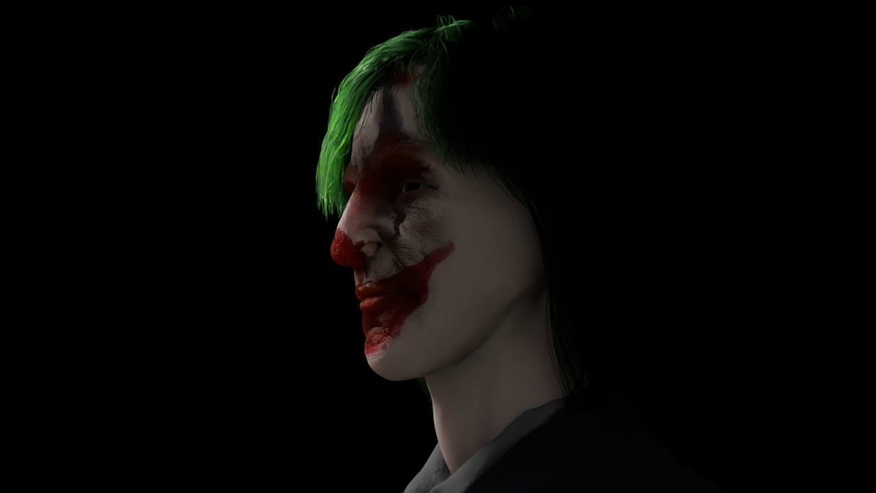 Joker Head rigged animated 3D model rigged | CGTrader